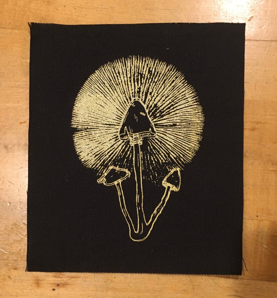 Mushroom Spore Print Patch Golden Teacher - Etsy