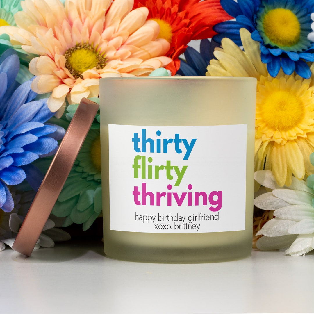 Thirty, Flirty, Thriving 13 Going on 30 Inspired Custom Birthday Candle ...