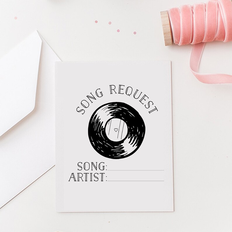 Custom Vinyl Song Request Stamp Invite Craft Wedding Stamp | Etsy