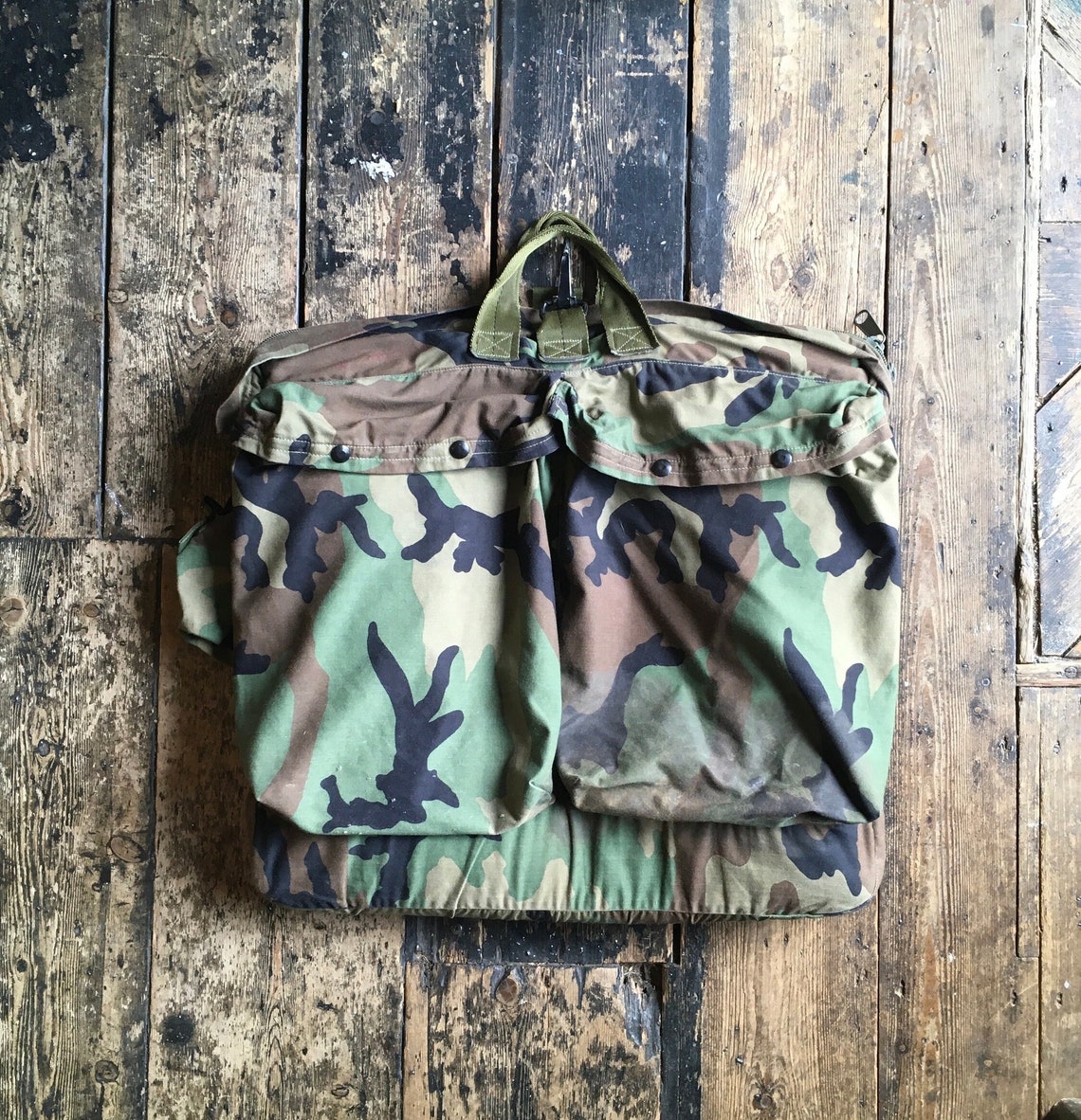 Rare USAF Pilots Helmet Bag HGU-56/P, Ykk Zipper. Woodland Camo - Etsy