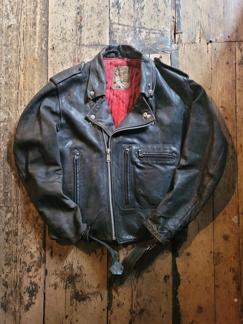 Vintage Rare 1960s Lewis Leathers Jacket, Size 40, Aviakit, Size Medium ...