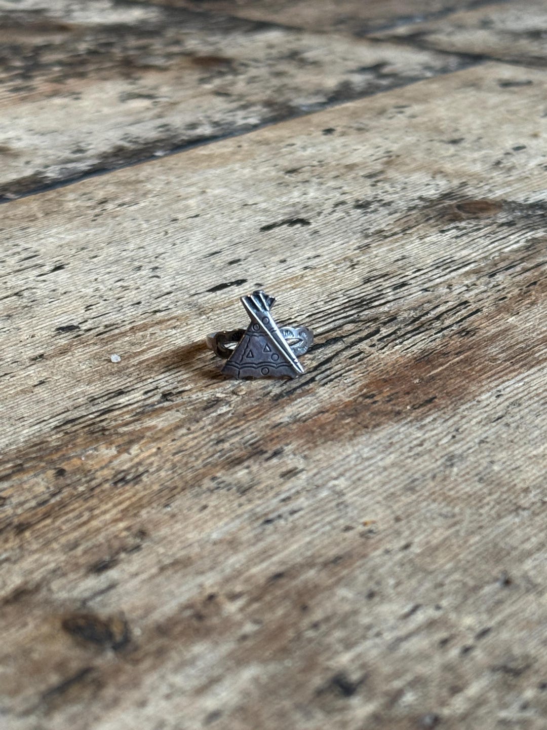 Vintage Navajo Native American Sterling Silver Tipi Ring. Handmade in ...