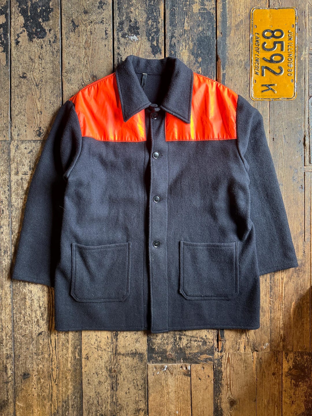 Vintage Classic Wool and Leather FNG Donkey Work Jacket, Size 46/XL. - Etsy