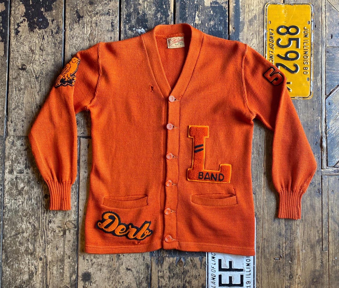 Rare Vintage 1950/60 Stadium, Ivy League Letterman Varsity Cardigan, derl, L Band Medium - Etsy