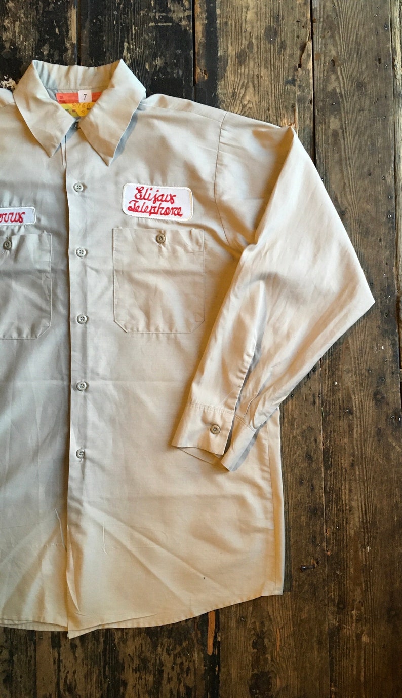 Vintage 1970s Red Cap Mechanics Shirt, Large - Etsy