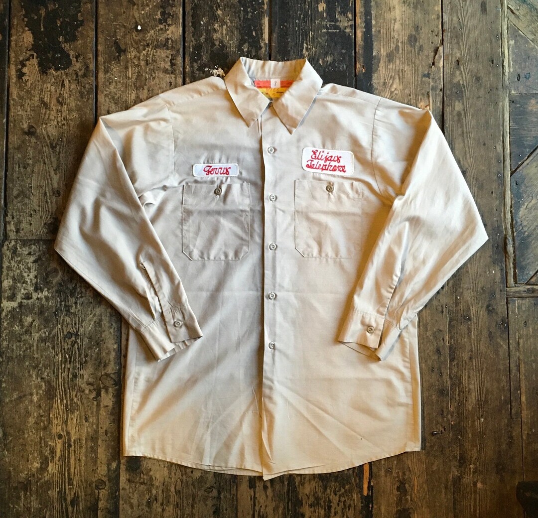 Vintage 1970’s Red Cap Mechanics Shirt, Large - Etsy