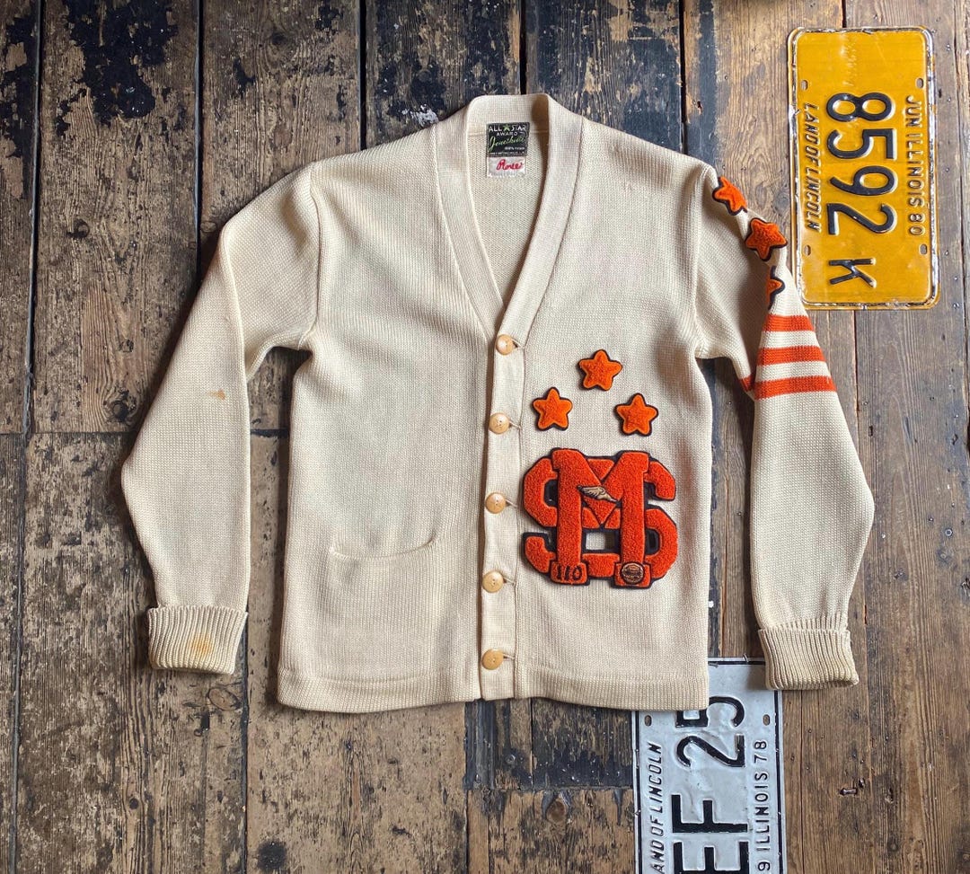Rare Vintage 1950/60 All Star, Ivy League Letterman Varsity Cardigan, Medium - Etsy
