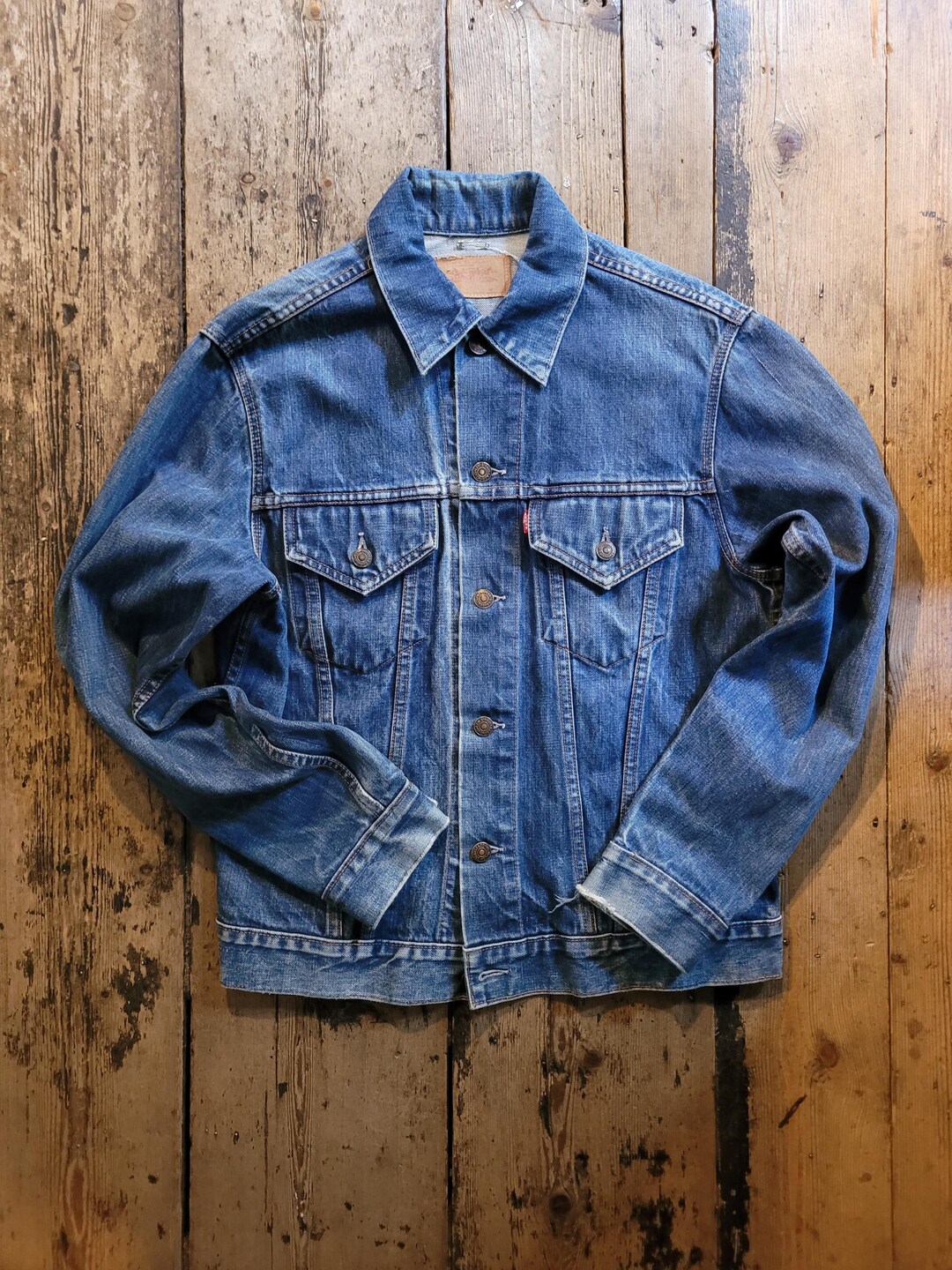 Vintage Rare 1960s Levi’s Type 3 Big E Indigo Trucker Jacket, Button ...