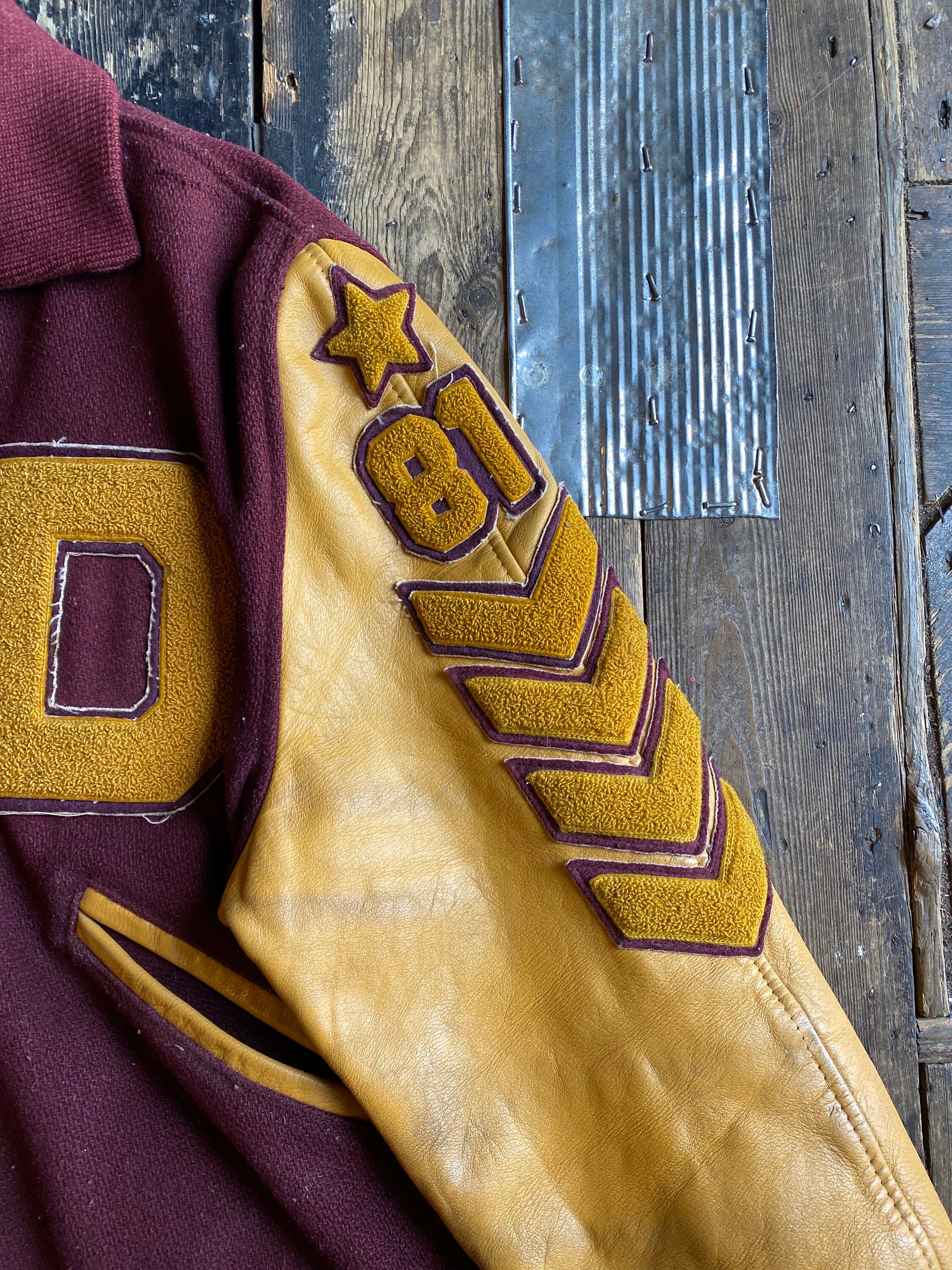 Vintage Letterman Varsity Jacket, D Hunters, Name mark, Large - Etsy