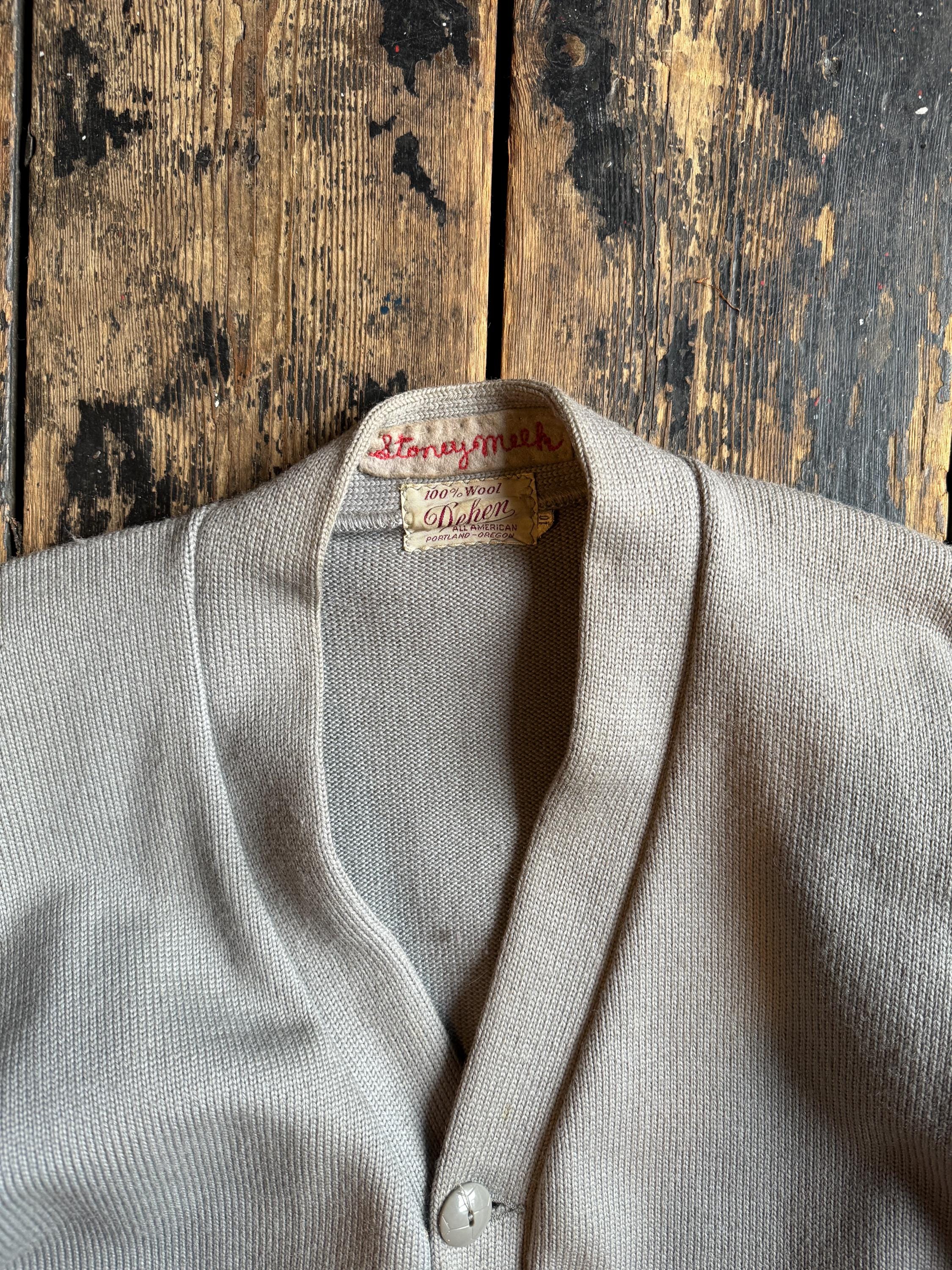 Rare Vintage Dehen Varsity Letter Worsted Wool Cardigan. Made in ...