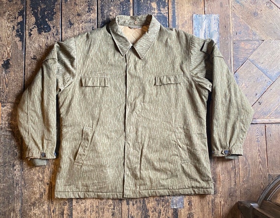 Vintage P60 East German Strichtarn Camo Jacket, Rain … - Gem