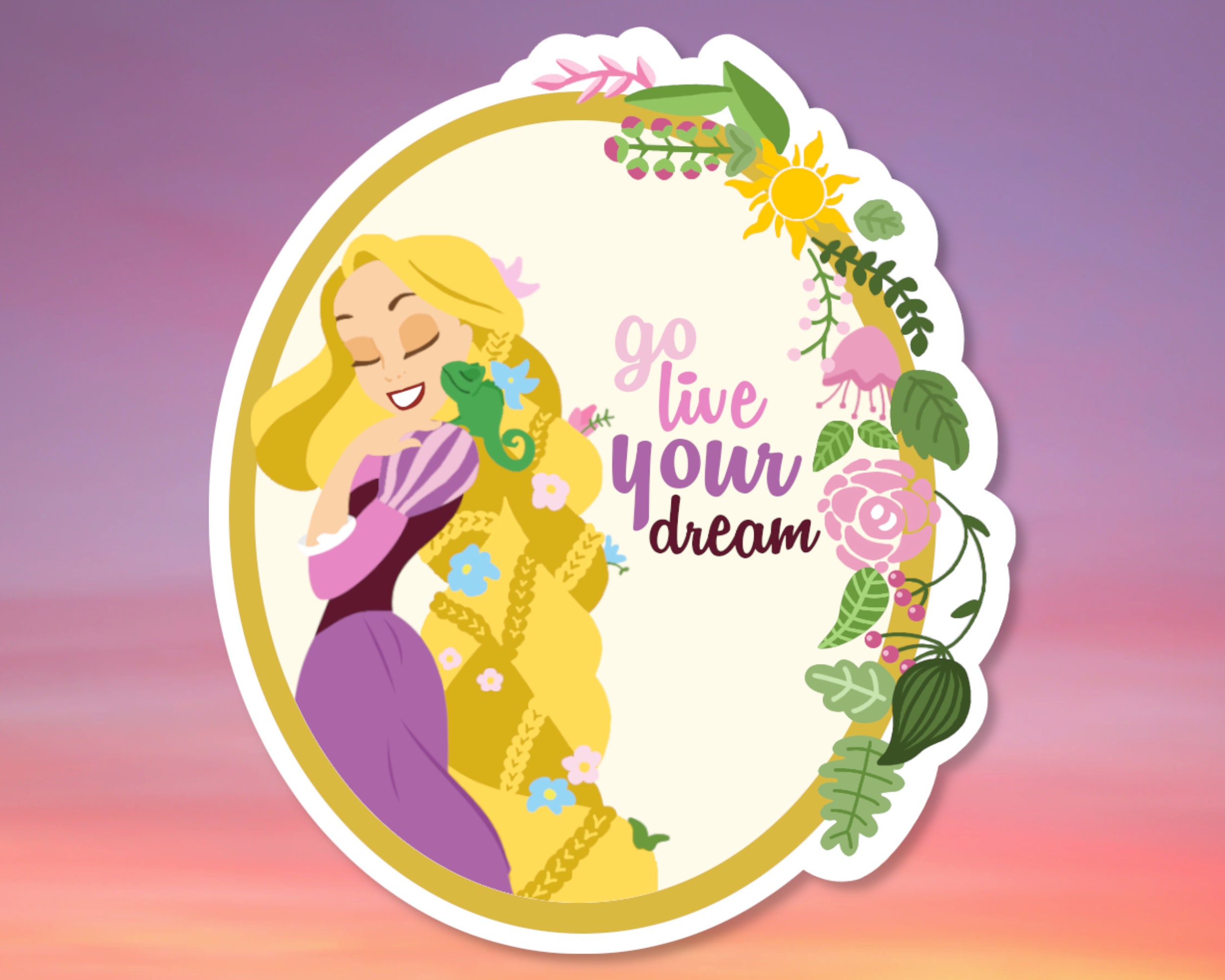 Rapunzel Vinyl Sticker Disney Tangled Sticker Tangled | Etsy