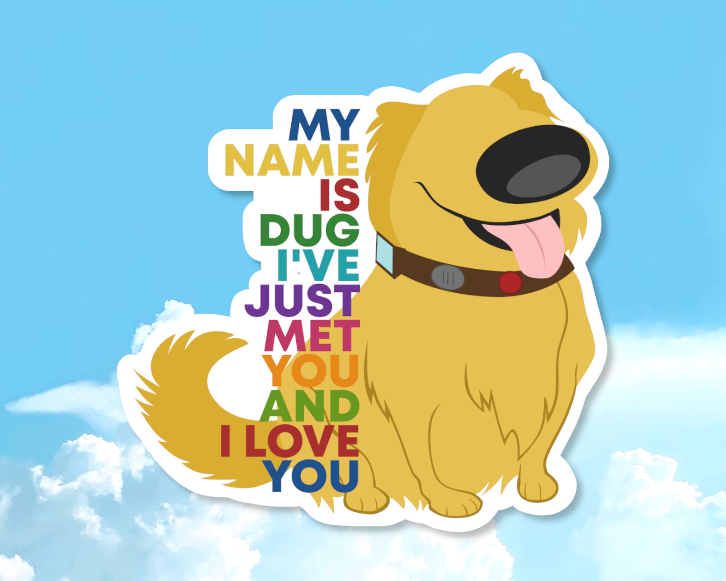 Disney up Stickers Carl & Ellie Grape Soda Dug Sticker - Etsy