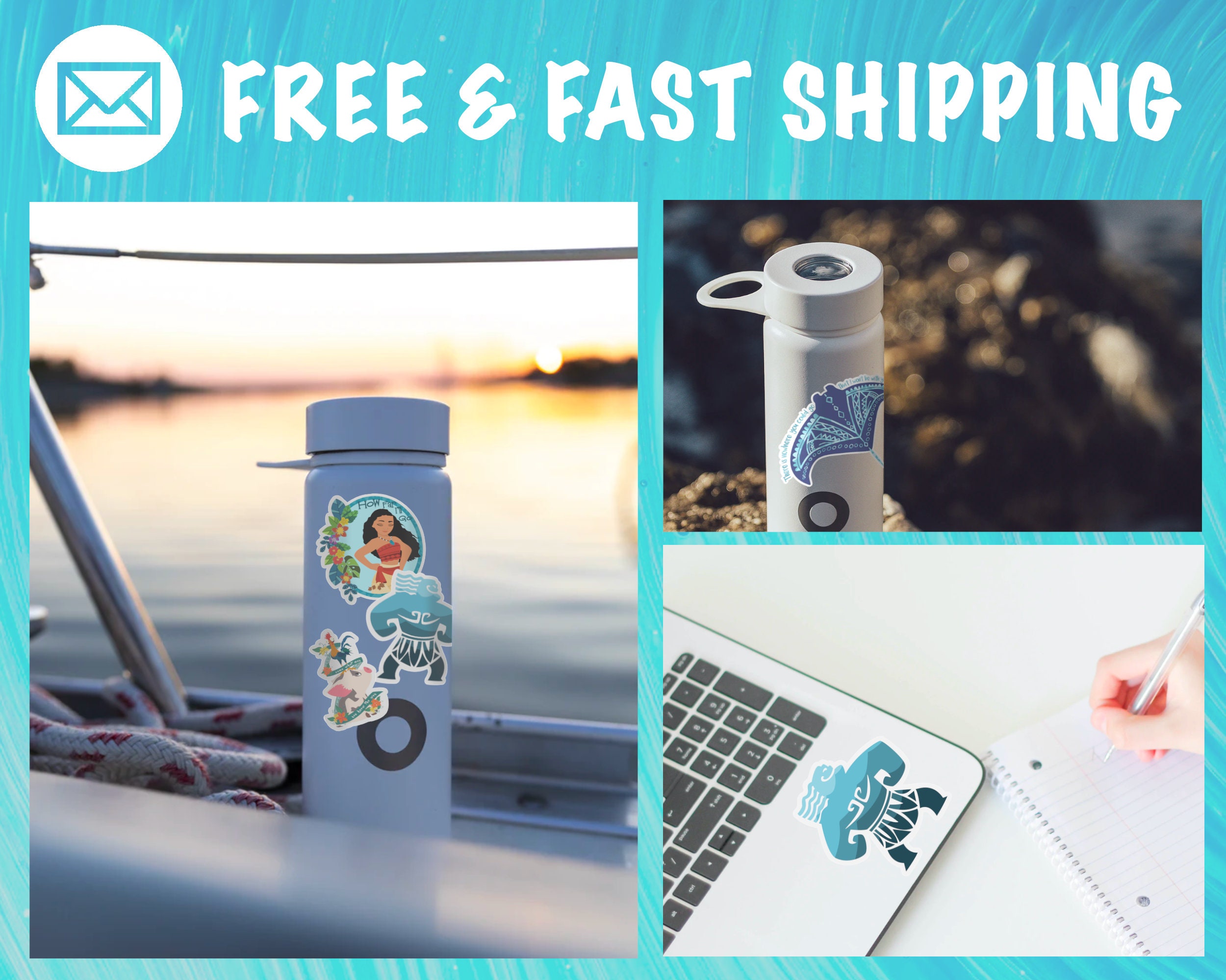 Moana Sticker Maui Sticker Pua and Hei Hei Sticker Moana - Etsy