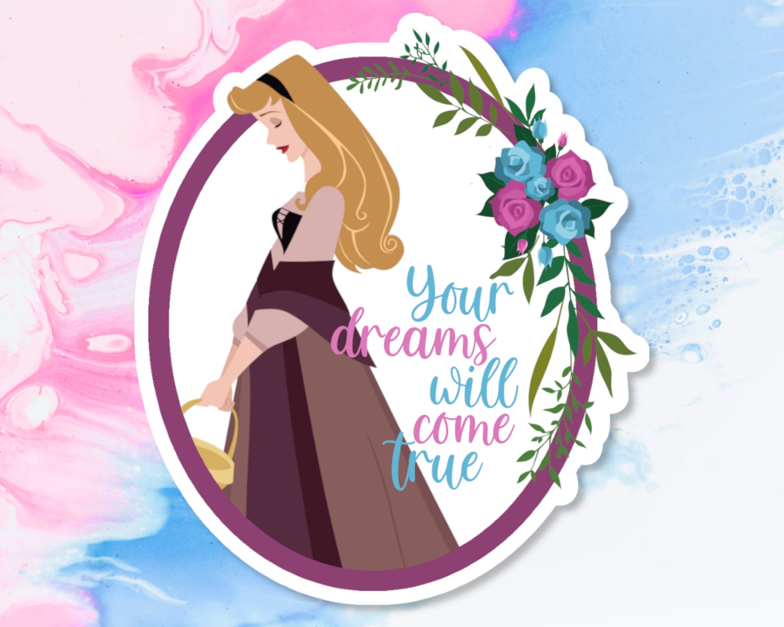Aurora Sticker Sleeping Beauty Sticker Disney Princess - Etsy.de