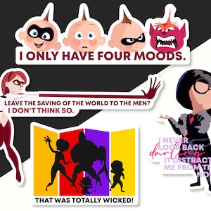 The Incredibles Stickers Edna Mode Sticker Elastigirl - Etsy