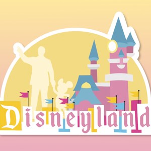 Disney Theme Park Stickers Disneyland Sticker California Adventure ...
