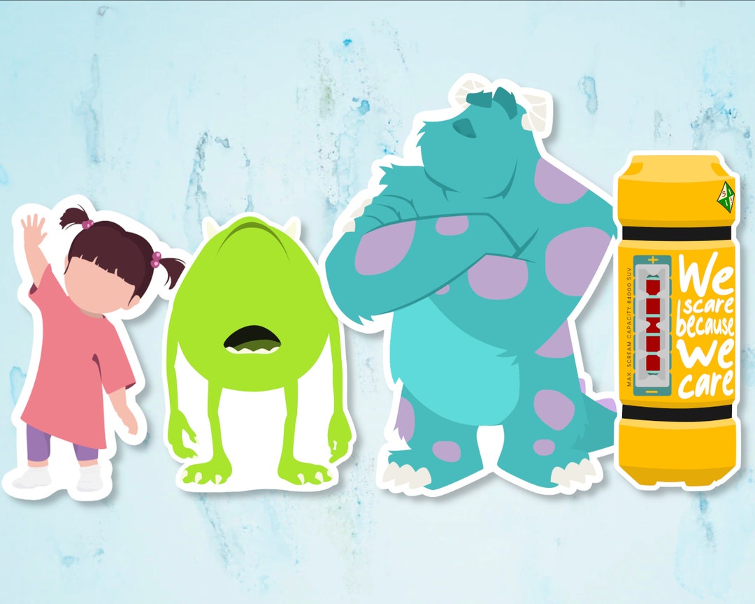 Monsters Inc Stickers Mike Wazowski Sticker Boo Sully - Etsy