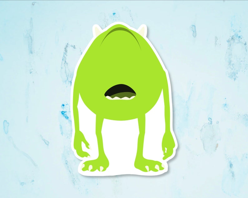 Monsters Inc Stickers Mike Wazowski Sticker Boo Sully Etsy