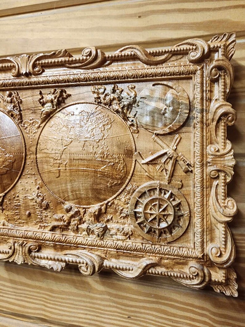 CNC Carving World Map - Etsy