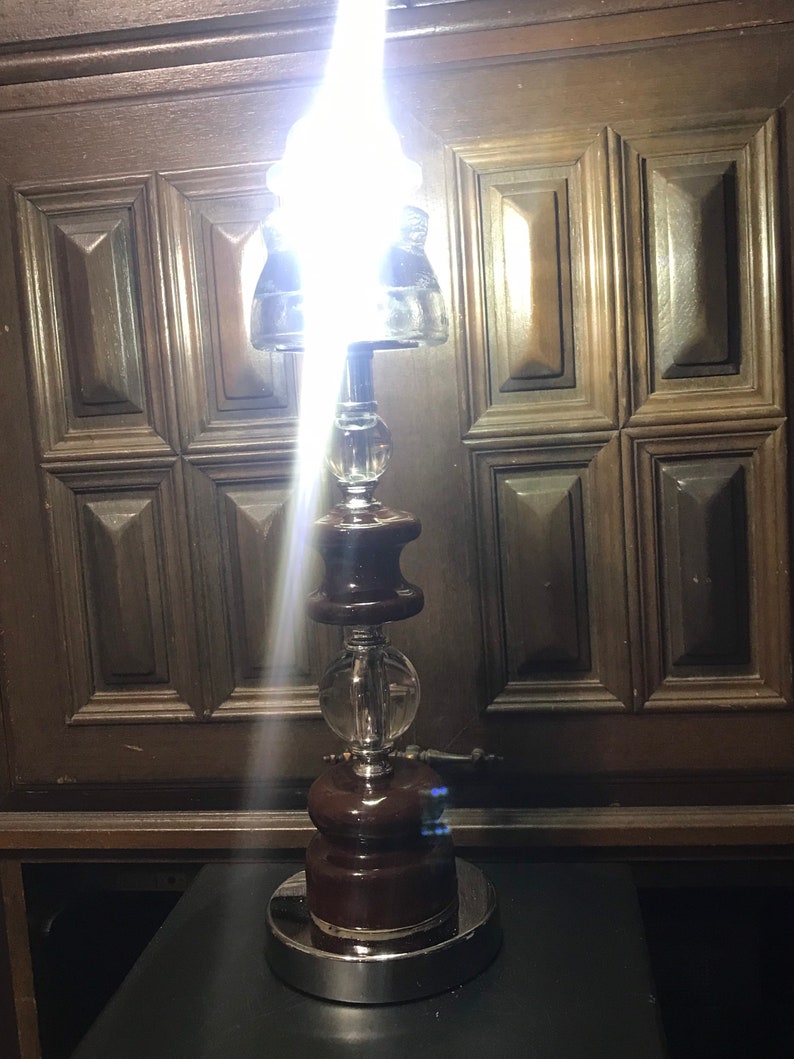 Vintage Ceramic and Glass Insulator Lamp. - Etsy
