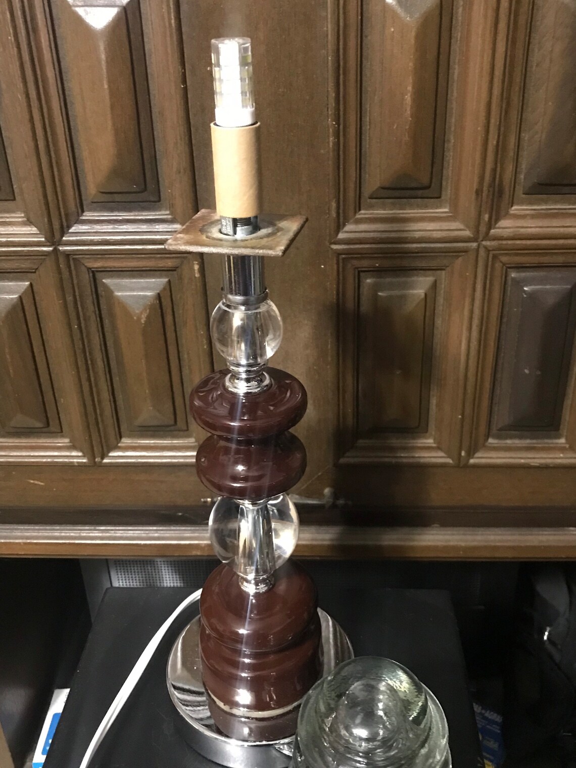 Vintage Ceramic and Glass Insulator Lamp. - Etsy