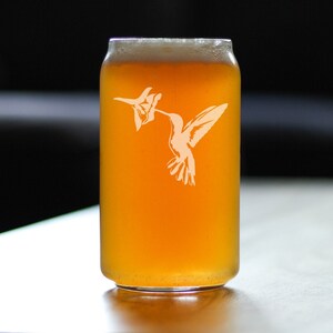 Hummingbird Beer Can Glass: Etched Pint Glass for Bird Lovers - Etsy