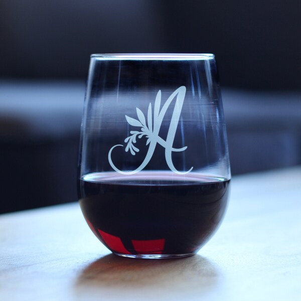 Initials Wine Glass - Etsy