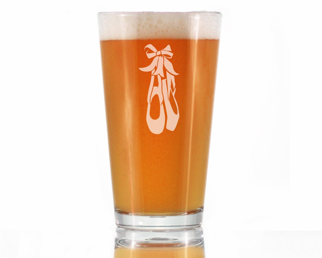 Ballet Shoes - Pint Glass for Beer - Ballerina and Dance Teacher Gifts ...