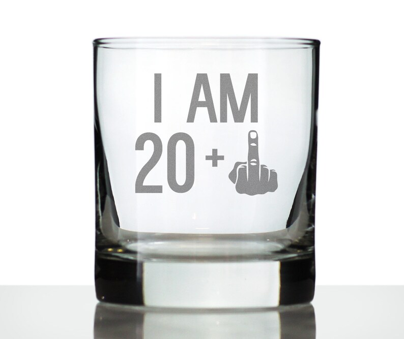 I Am 20 1 Middle Finger 10 Oz Rocks Glass or Old Fashioned - Etsy