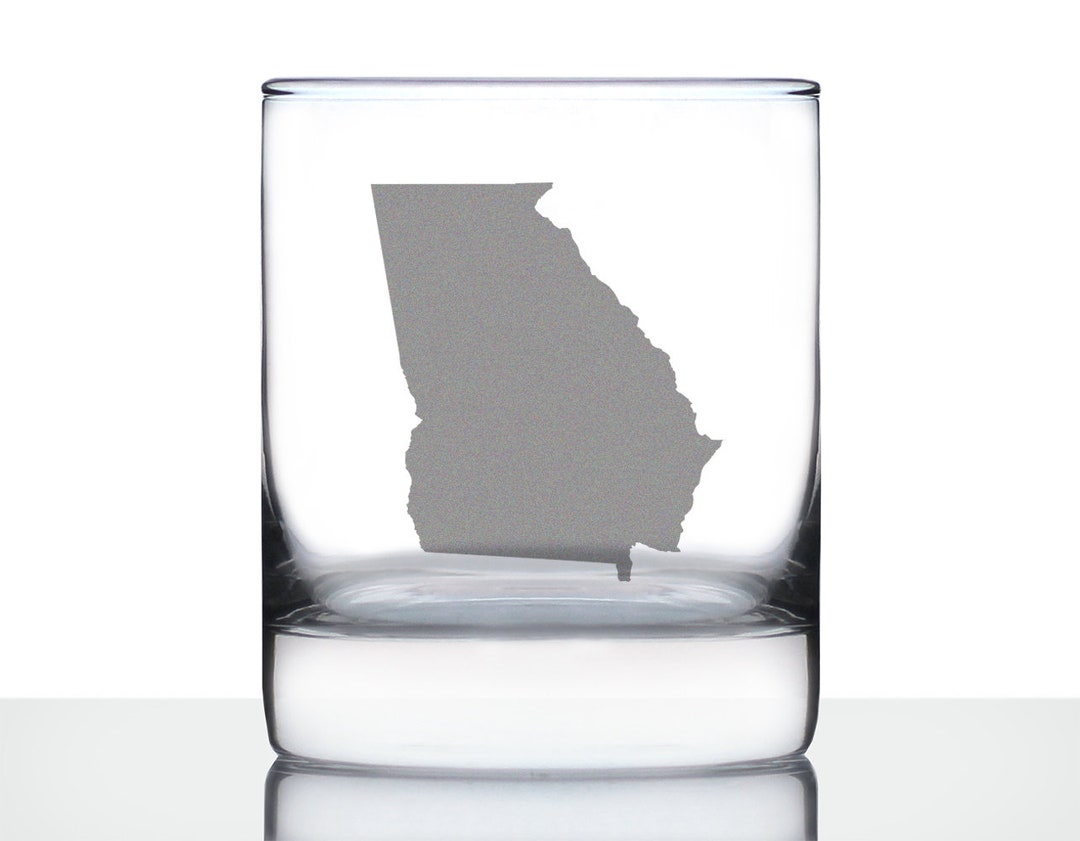 Georgia State Outline Rocks Glass or Old Fashioned Glass - Etsy