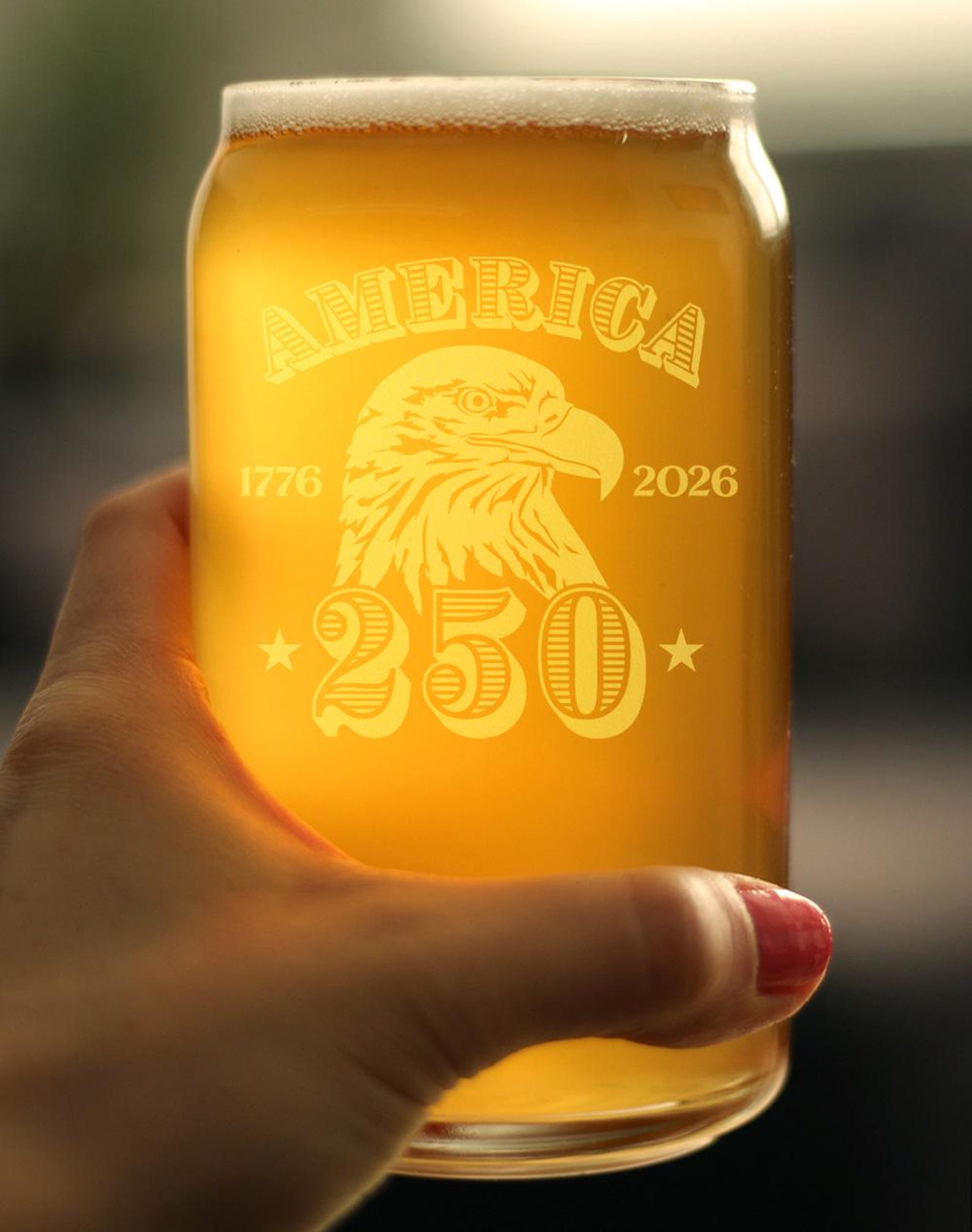 America 250th Anniversary Beer Can Glass: Etched 16 Oz Pint Glass - Etsy