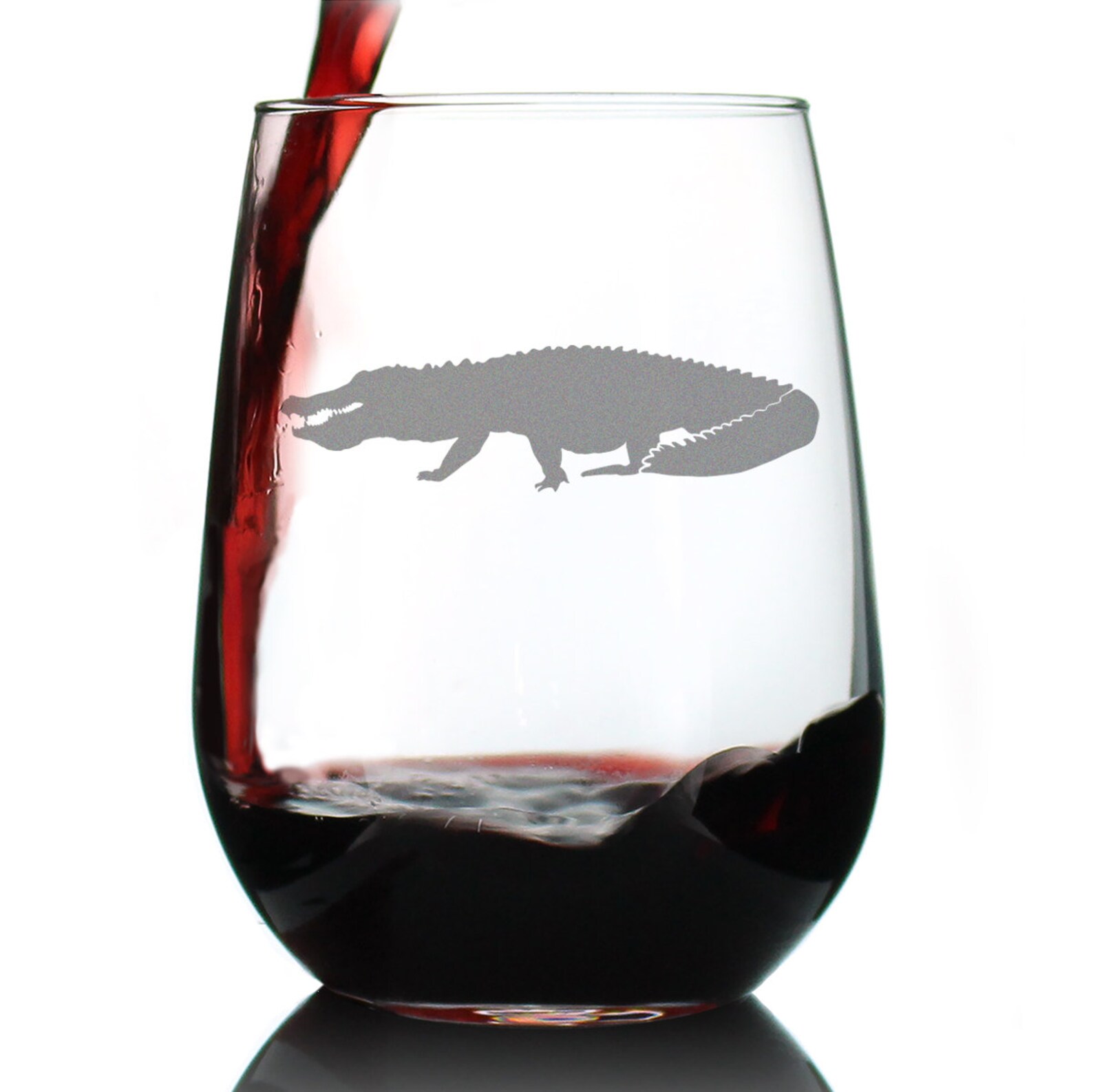 Alligator Cute Stemless Wine Glass Large 17 Ounce Size - Etsy