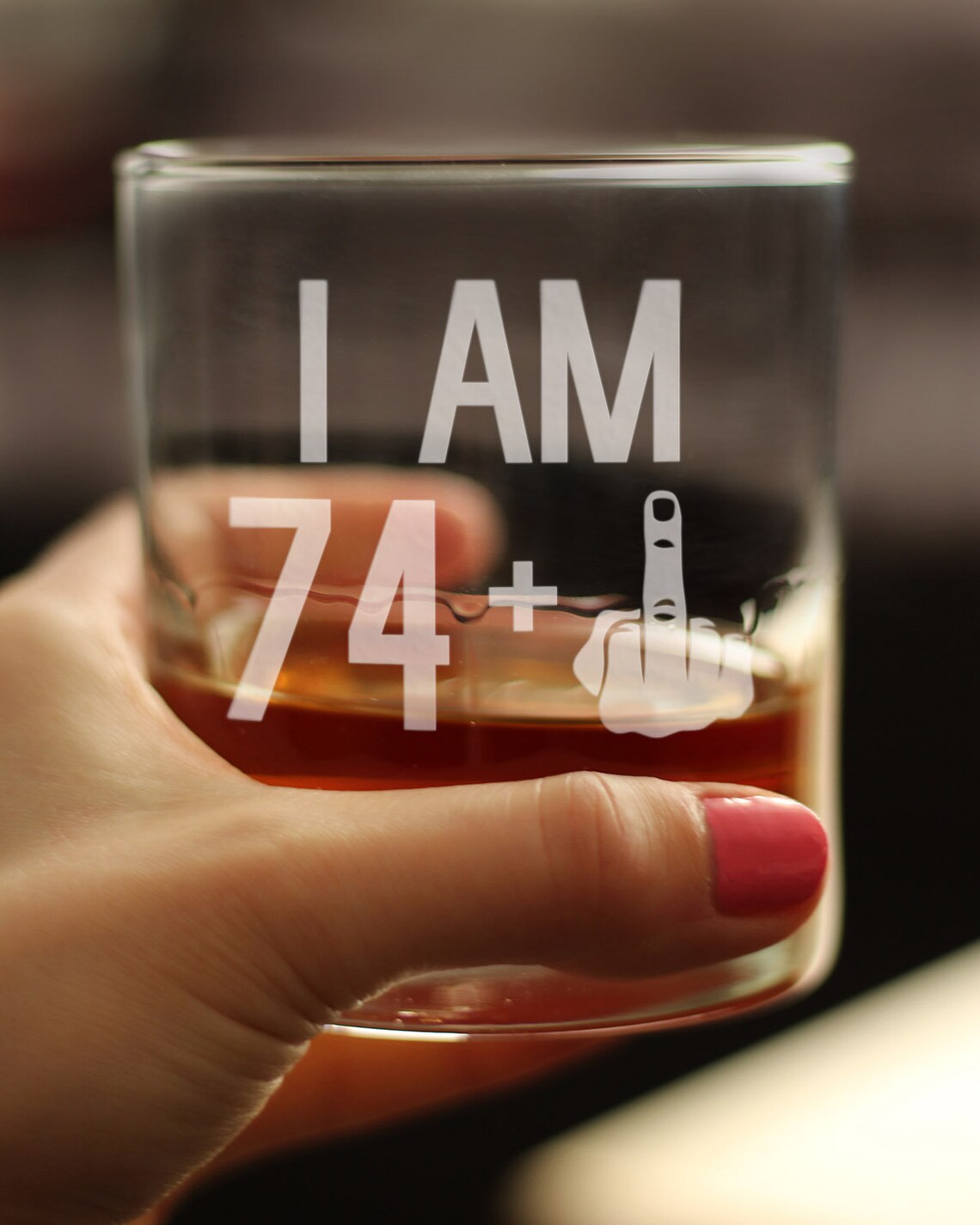 I Am 74 1 Middle Finger 10 Oz Rocks Glass or Old Fashioned - Etsy