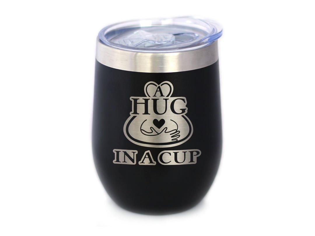 Hug in a Cup Wine Tumbler: Insulated Stainless Steel Sympathy Gift - Etsy
