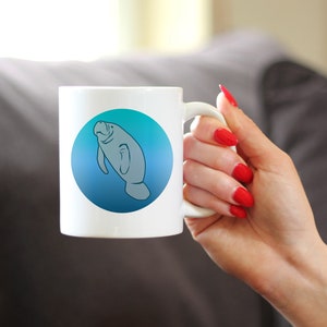 Manatee Coffee Mug - Cute Ocean Animals Themed Decor and Gifts for Sea ...