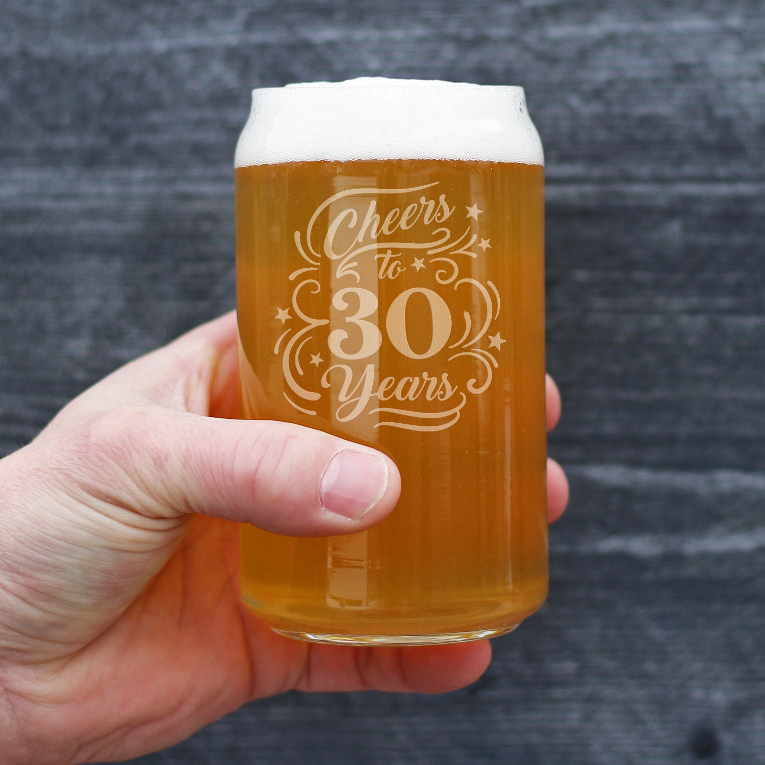 Cheers to 30 Years Funny Beer Can Pint Glass Etched Sayings - Etsy