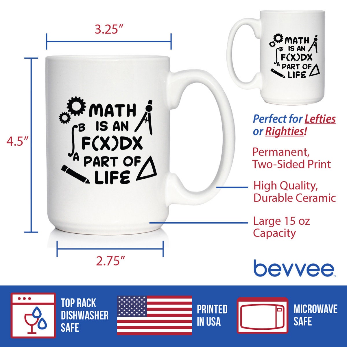 Funny Math Coffee Mug: Integral Part of Life, Nerd Gift - Etsy