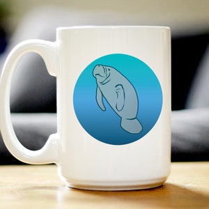 Manatee Coffee Mug - Cute Ocean Animals Themed Decor and Gifts for Sea ...
