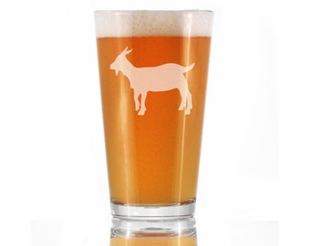 Life is Better With Goats Cute Pint Glass 16 Oz Etched - Etsy