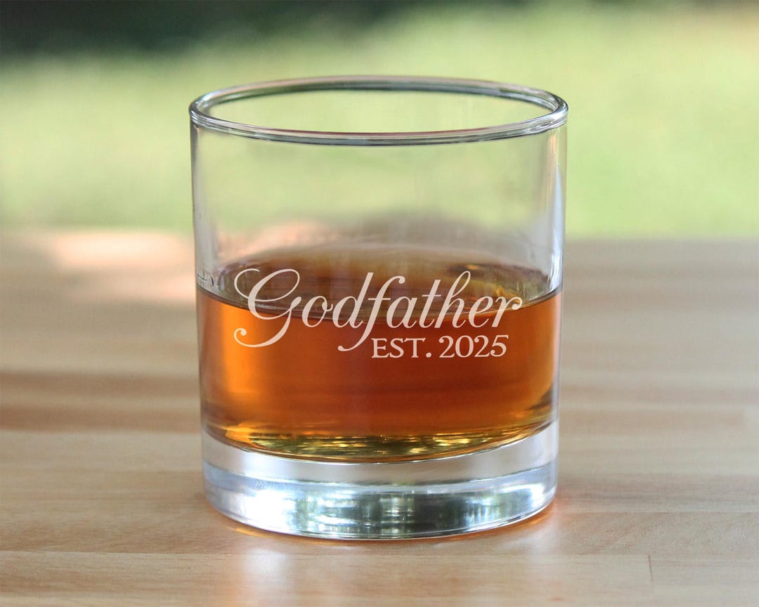 Godfather Whiskey Glass: Etched Proposal Gift for Godparents - Etsy