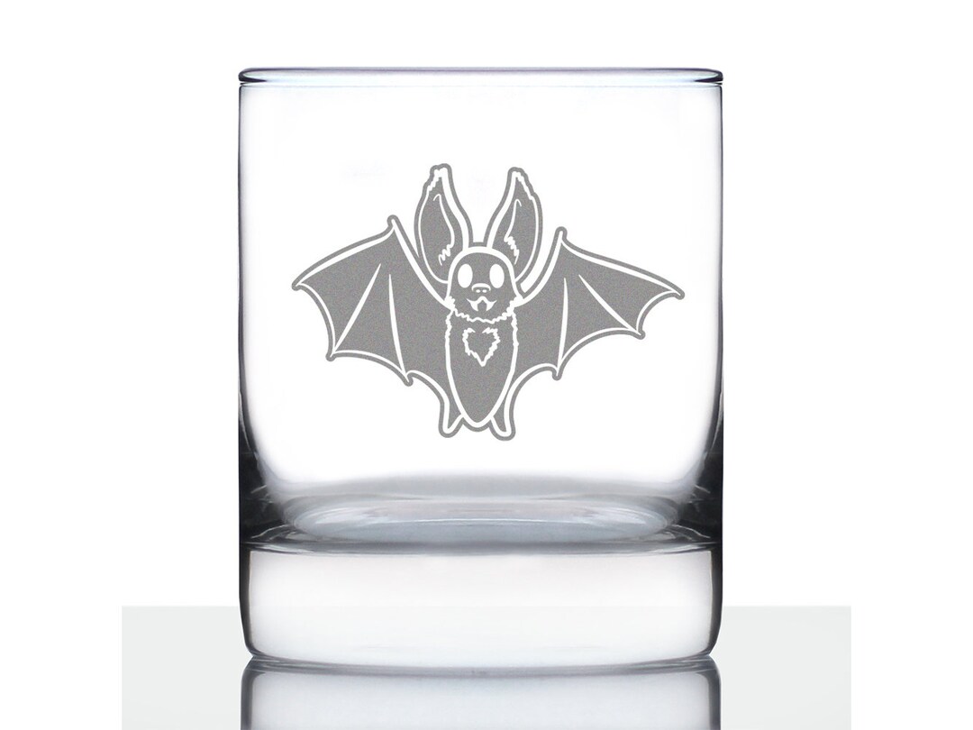 Etched Bat Whiskey Glass: Spooky Halloween Décor, Bat Lover Gift - Etsy
