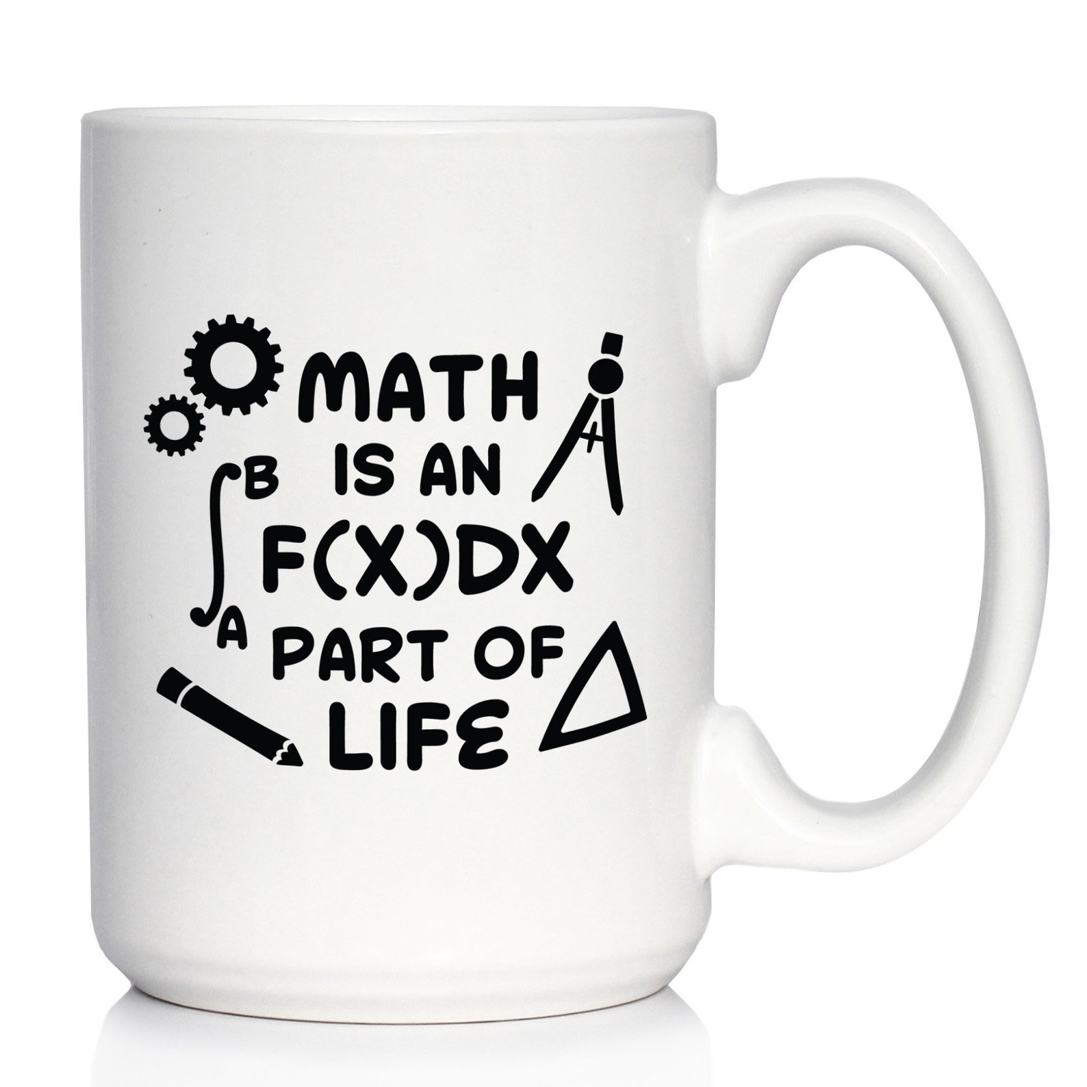 Funny Math Coffee Mug: Integral Part of Life, Nerd Gift - Etsy