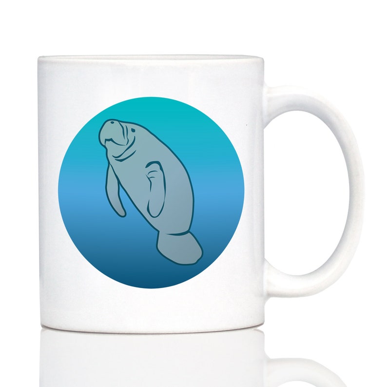 Manatee Coffee Mug - Cute Ocean Animals Themed Decor and Gifts for Sea ...