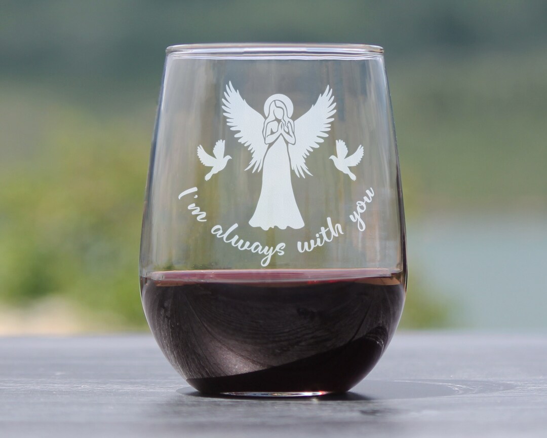 Etched Memorial Stemless Wine Glass: Bereavement Gift, 17 Oz - Etsy