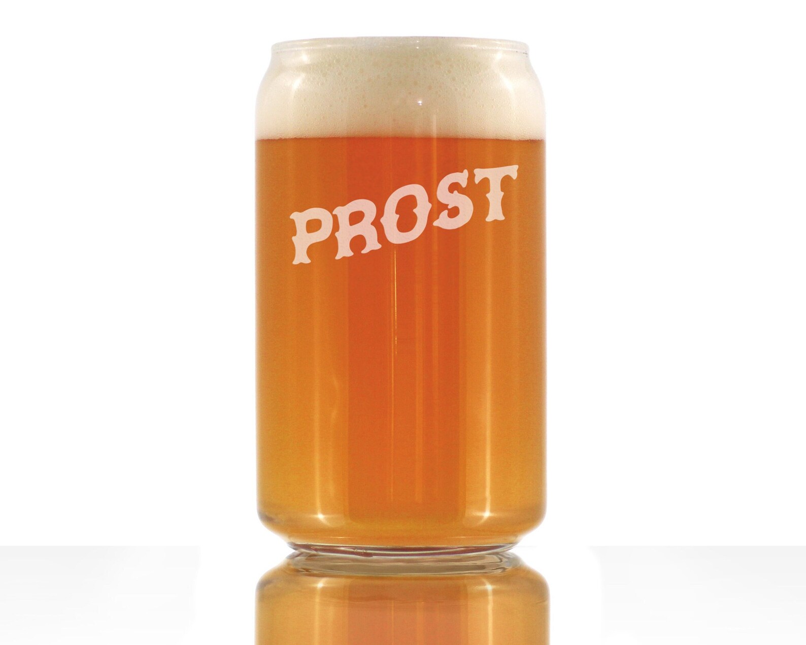 Prost German Cheers Cute Funny Beer Can Pint Glass Etched - Etsy