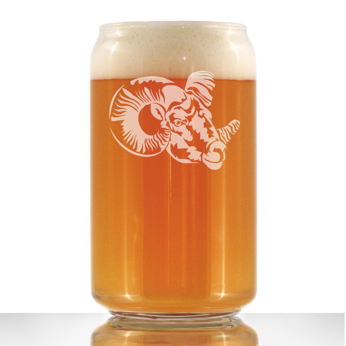 Ram Beer Can Pint Glass Etched Animals Wild Animal Lover - Etsy