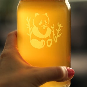 Panda Beer Can Pint Glass, Etched Animals, Animal Lover Gifts for Women ...