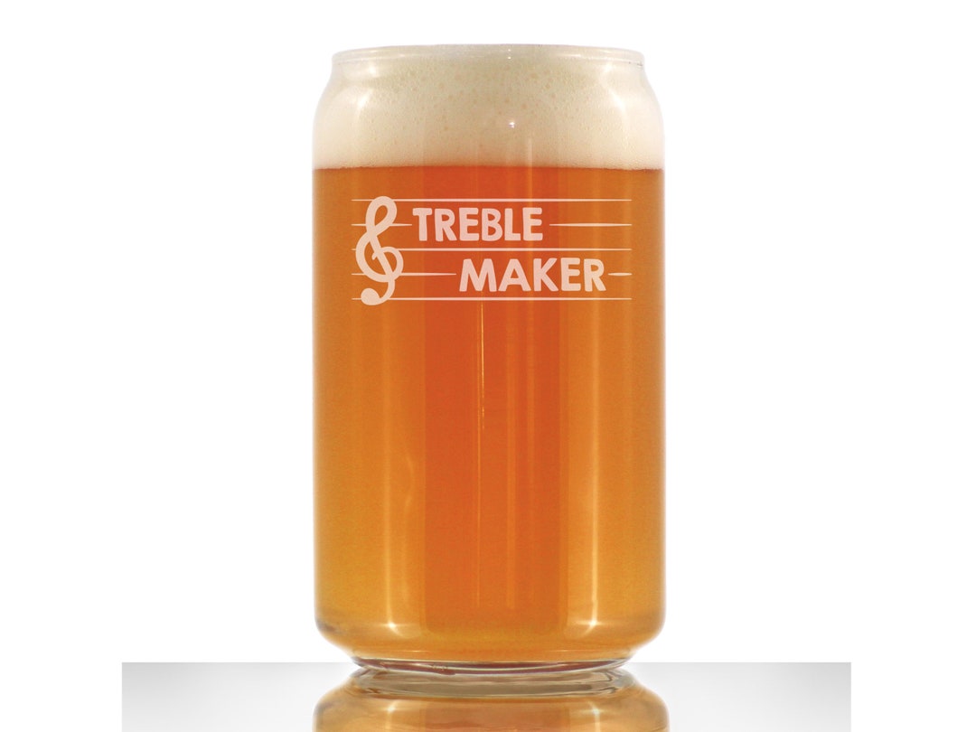 Treble Maker - Beer Can Pint Glass - Cute Funny Music Teacher Gifts for ...