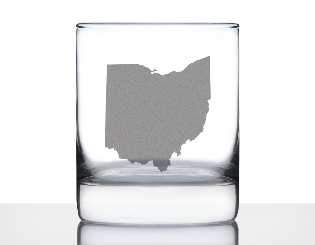 Engraved Ohio State Outline Rocks Glass - Gift for Ohioans - Etsy